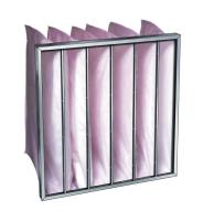 China Aluminium Frame HVAC Bag Filter F7 595x495x600mm Washable Synthetic Fiber Medium Efficiency Air Filter for sale