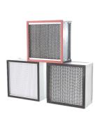 China High Temp H13 H14 Stainless Steel Frame Heat Resistant Separator Clapboard Air Filter 40m/h for sale