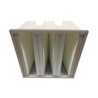 China Gas Turbine Rigid Compact Medium V Cell Bank F7 Air Filter 40m/h Flow Rate for sale