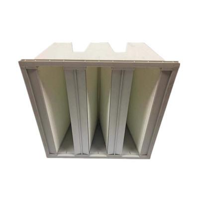 China Gas Turbine Rigid Compact Medium V Cell Bank F7 Air Filter 40m/h Flow Rate for sale