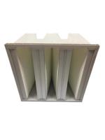China Gas Turbine Rigid Compact Medium V Cell Bank F7 Air Filter 40m/h Flow Rate for sale