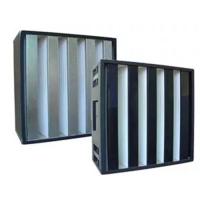 China HEPA V Bank Type Air Purifier Glassfiber Media Replacement Filter 592x592x292mm 2700m3/h for sale