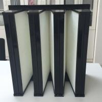 China HEPA V Bank Type Air Purifier Glassfiber Media Replacement Filter 592x592x292mm 2700m3/h for sale