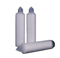 China Food Grade 0.1 Micron Glass Fiber Pleated Water Filter Cartridge No Fiber Releasing for sale