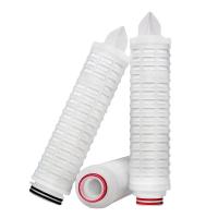 China PP 1 Micron Pleated Absolute Filtration Polypropylene Water Filter Cartridge 10 20 70 Inch for sale