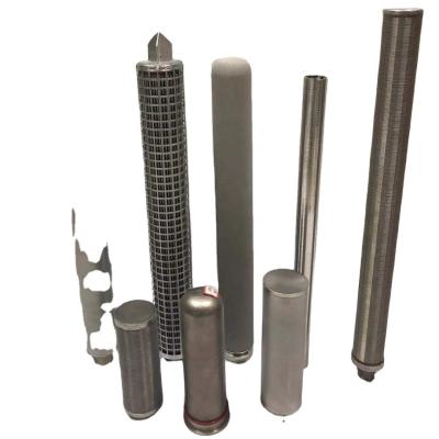 China Stainless Steel Pleated Mesh Filter Candle 20 inch 80mm OD Reusable Hot Melt Filter for sale