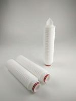 China Pleated Filter Cartridge Hydrophilic PTFE Membrane Liquid Filtration 10 Inch 1 Micron for sale