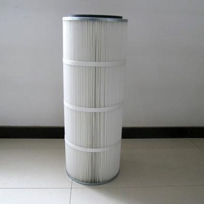 China Industrial Dust Air Filter Cartridge 99% Efficiency 5 Micron Polyester Pleated Filter Element for sale