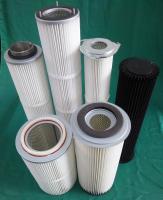 China cylinder cartridge dust collector pleated polyester bag air filter for sale