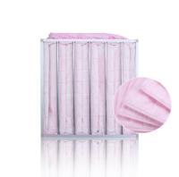 China G4 Synthetic Fiber Pocket Air Filter Aluminum Frame 3400 m3/h 95% RH for sale