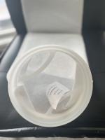 China 7x17 100 micron mesh filter bag with ribbon around the plastic collar for protective for sale