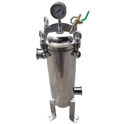China Stainless Steel SS304 316L Bag Filter Housing for Liquid Milk Wine Water 1-2 Micron for sale