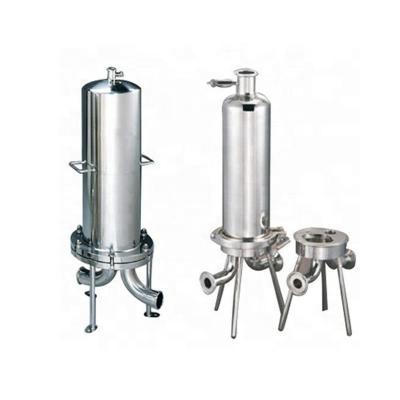 China Single Cartridge 5 inch 316L Stainless Steel Liquid Filter Housing for Chemical Sewage Processing for sale