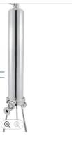 China Single Cartridge 5 inch 316L Stainless Steel Liquid Filter Housing for Chemical Sewage Processing for sale