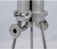 China Single Cartridge 5 inch 316L Stainless Steel Liquid Filter Housing for Chemical Sewage Processing for sale