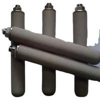 China Titanium Powder Sintered Filter Cartridge 10 Inch 60mm OD Chemical Compatible for Strong Corrosive Solvent Filtration for sale