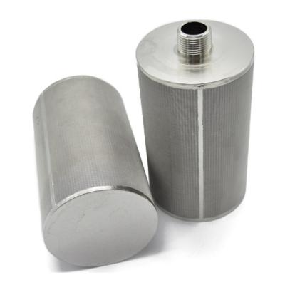 China Stainless steel sintered mesh liquid gas filter cartridge for sale