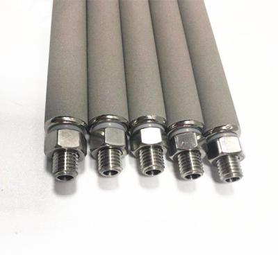 China 1 Micron Porous Sintered Titanium Filter Cartridge Rod Element Water Candle 20 Inch for sale