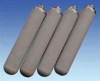 China 1 Micron Porous Sintered Titanium Filter Cartridge Rod Element Water Candle 20 Inch for sale