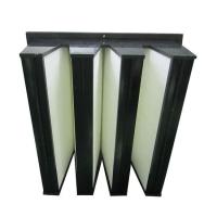 China F9 H13 V-Bank Mini Pleat Air Filter 99.9% Efficiency 592x592x292mm for sale