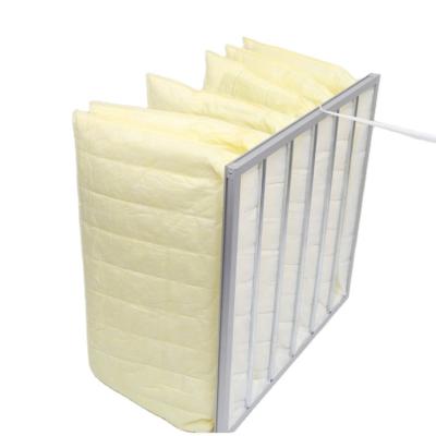 China Synthetic Fiber Pocket HVAC Air Filter F5 F8 595x595x500mm for School Hospital Hotel for sale