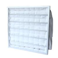 China Medium Efficiency Pocket Bag Filter F6 F7 F8 Fiberglass Media 595x595x500mm for sale