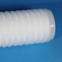 China Pleated Gas Filter Cartridge 68mm OD PP Filter Element 10 to 40 Inch Length for sale