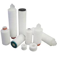 China Pleated PP Water Filter Cartridge 68mm OD 10 inch 1 Micron for Industrial Filtration for sale