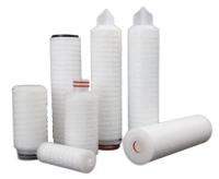 China Pleated PP Water Filter Cartridge 68mm OD 10 inch 1 Micron for Industrial Filtration for sale