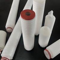 China PP Pleated Filter Cartridge 68mm OD 89mm ID 40 Inch High Flow Water Filtration for sale