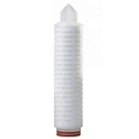 China Replacement PES Pleated Filter Cartridge 0.2 Micron 10 Inch Double Layered for sale