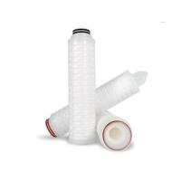 China hydrophilic PTFE membrane Pleated filter cartridge for liquid for sale