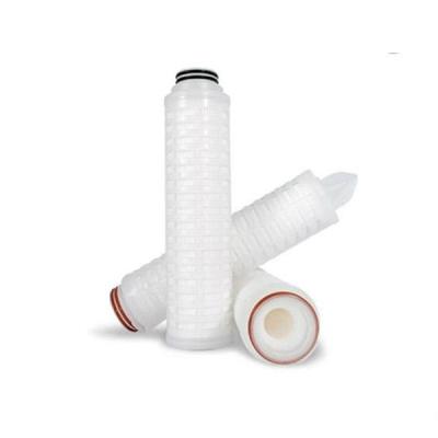 China hydrophilic PTFE membrane Pleated filter cartridge for liquid for sale