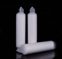 China hydrophilic PTFE membrane Pleated filter cartridge for liquid for sale