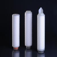 China hydrophilic PTFE membrane Pleated filter cartridge for liquid for sale