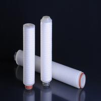 China hydrophilic PTFE membrane Pleated filter cartridge for liquid for sale