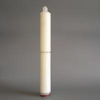 China 0.2 Micron Hydrophilic PTFE Membrane Pleated Cartridge Filter for Chemical Filtration 10 Inch 89mm ID for sale