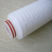 China Absolute Hydrophobic Pleated PTFE Membrane Cartridge Filter 10 inch 0.42Mpa for Sterile Air Gas Filtration for sale