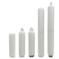 China Micro Porous Fiberglass Pleated Water Filter Cartridge 10 Inch 1 Micron for sale