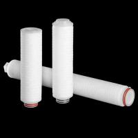 China Glass Fiber Pleated Filter Cartridge 5 Micron 40 Inch DOE 222 226 for Chemical Water Treatment for sale