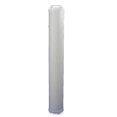 China 40 Inch High Flow Water Filter Cartridge 10 Micron PP Membrane Pleated Big Outlet for Oil Chemical Filtration for sale