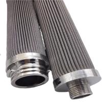 China 304 316L Stainless Steel Pleated Mesh Filter Element 20 Inch 80mm OD High Temperature Resistant for sale