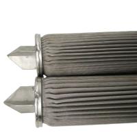 China SS 304 Stainless Steel Pleated Cartridge Filter 20 Micron 20 Inch High Precision Filtration for sale