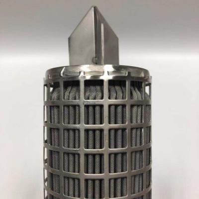 China 20 Micron 20 Inch Pleated Metal Fiber Candle Filter for Polymer Melt Filtration for sale