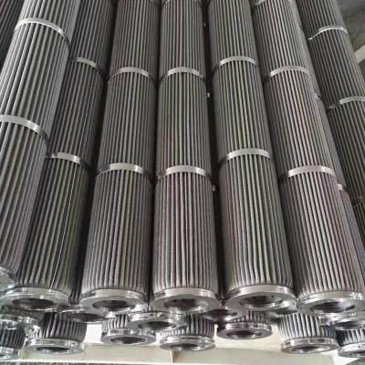 China Sintered Stainless Steel Pleated Mesh Candle Filter 20 inch 80mm OD for Viscous Liquids for sale