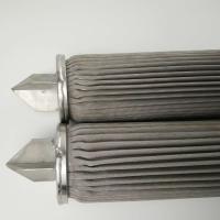 China Stainless Steel Sintered Metal Filter Candle 20 inch 80mm OD for Hot Gas Corrosive Metal Melt Filtration for sale