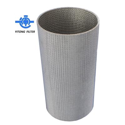China 50 Micron 20 Inch 304 Stainless Steel Sintered Fiber Filter Cartridge 316L Wire Mesh Element for sale