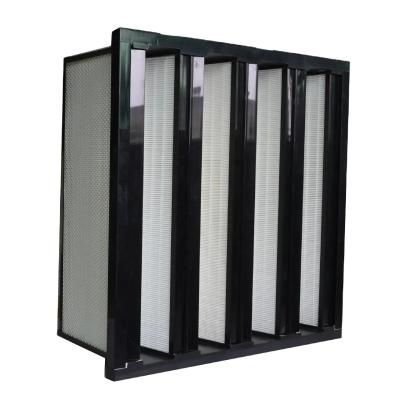 China F7 Medium Efficiency Plastic Frame Air Filter 592x592x292mm 4V Bank Mini-pleated Compact for sale