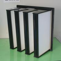 China F7 Medium Efficiency Plastic Frame Air Filter 592x592x292mm 4V Bank Mini-pleated Compact for sale