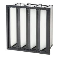 China F7 Medium Efficiency Plastic Frame Air Filter 592x592x292mm 4V Bank Mini-pleated Compact for sale